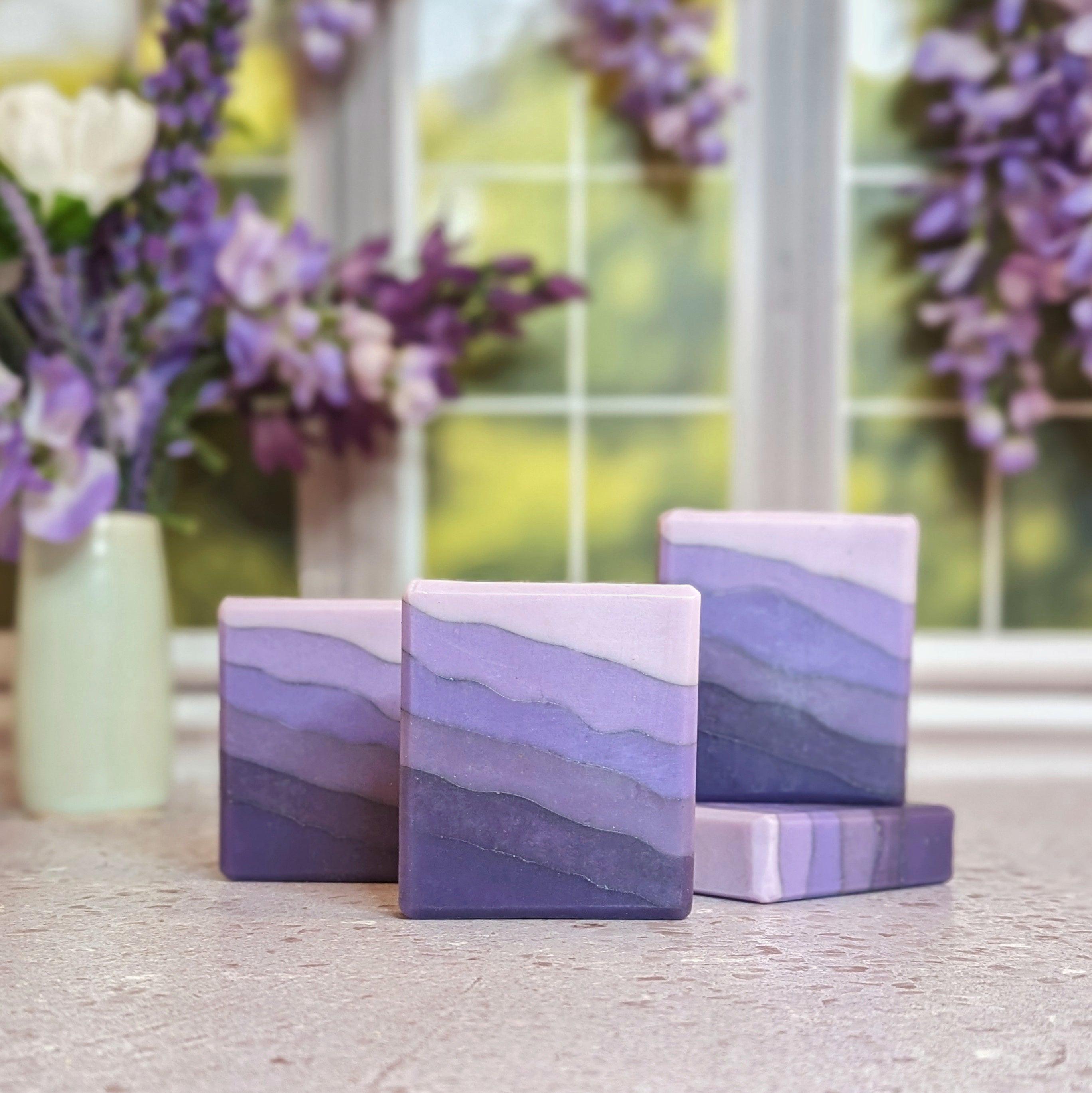 Purple Ombre Soap | Flowering Fields | Lavender & Lilac Shea Butter Soap | Wildflower Collection ...