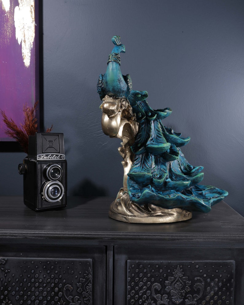 Peacock Candle Holder Statue 15 Tabletop Tealight - Etsy