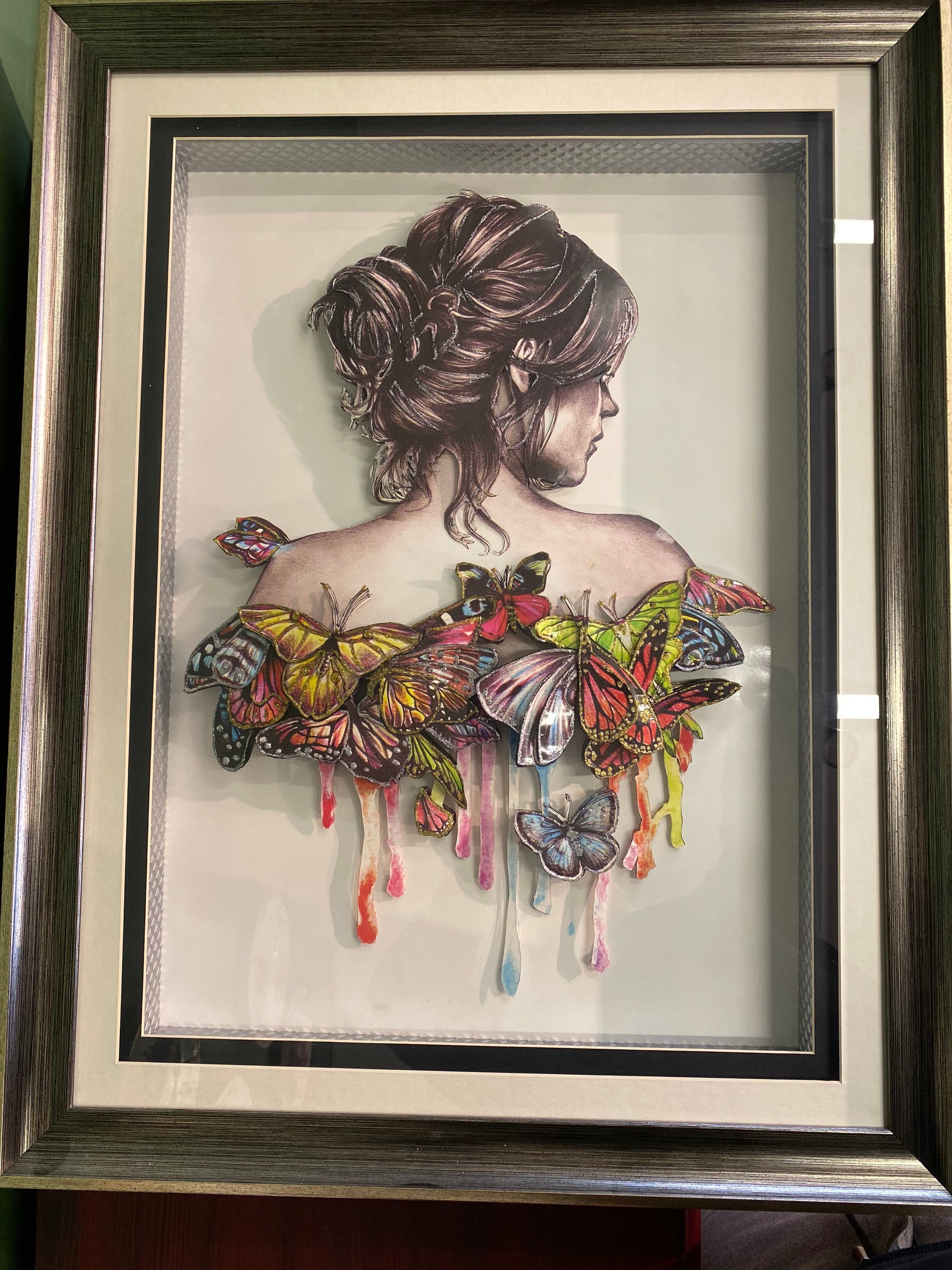 3D Female Figure Paper Relief Painting 32.6 - Etsy