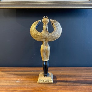 EGYPTIAN GODDESS ISIS Sculpture 13.4", Isis Statue, Altar Decor ...