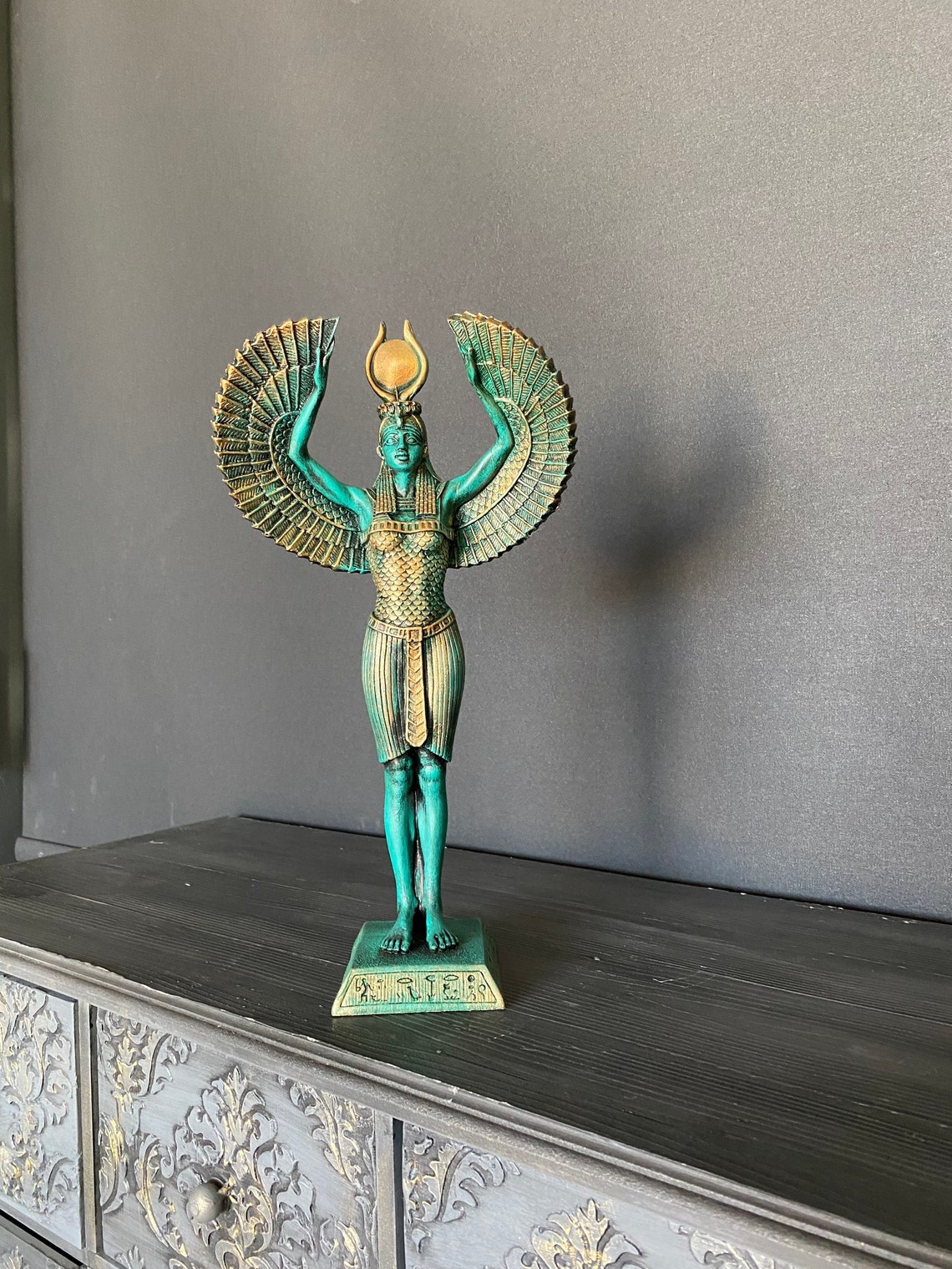 EGYPTIAN GODDESS ISIS Sculpture 13.4 Isis Statue Altar - Etsy