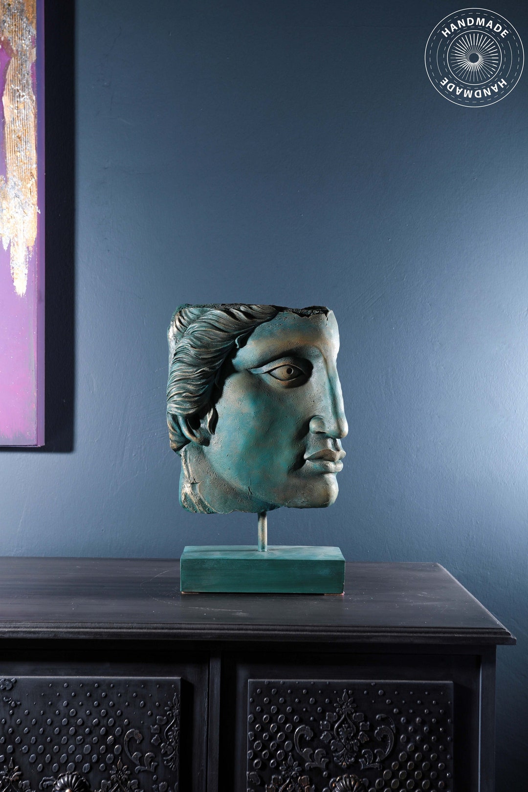 Abstract Man Bust 12.2", Face Statue Sculpture , Mask Decor, Art - Etsy