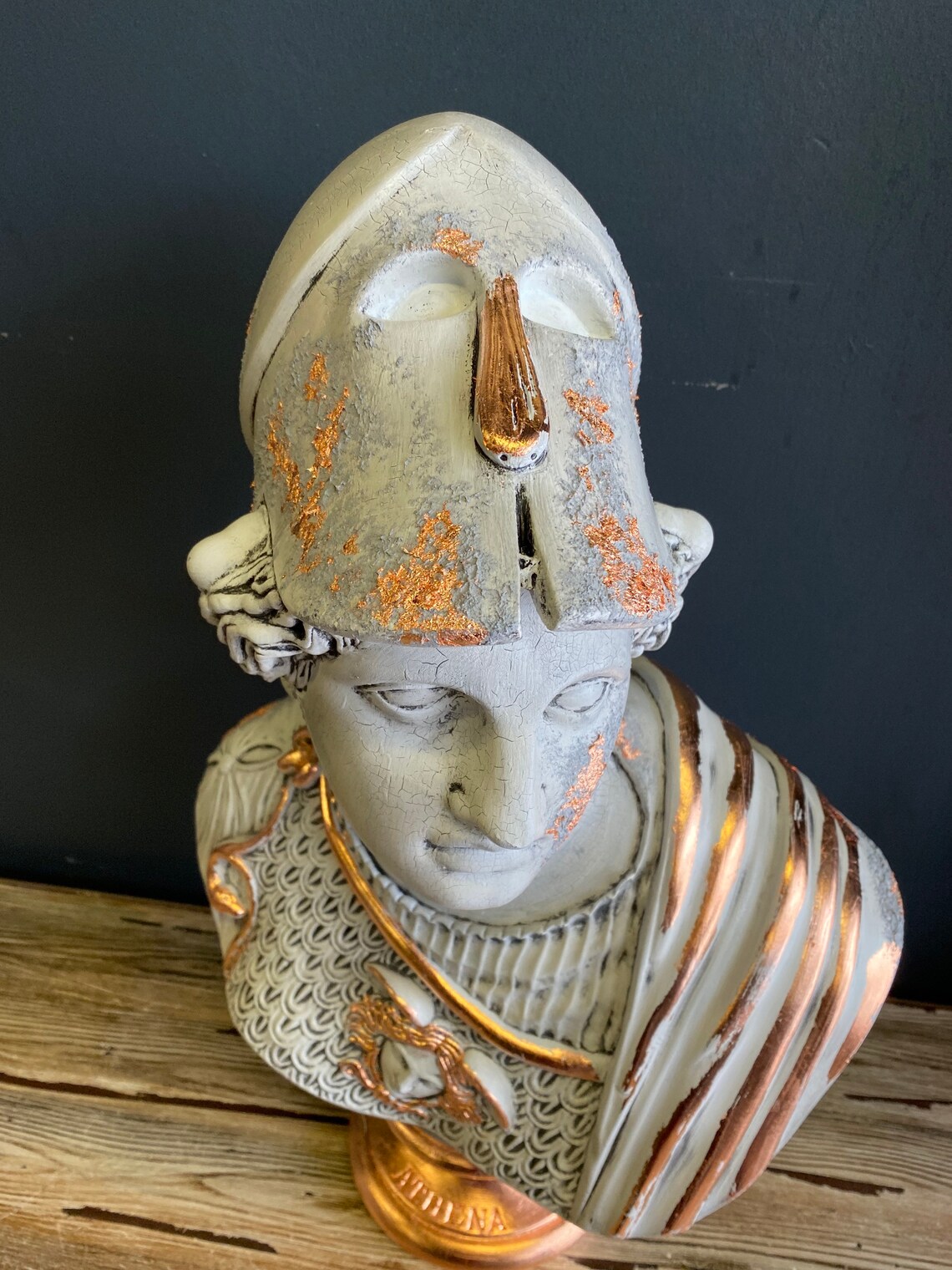 Copper Color Athena Statues Sculpture 24.8", Greek , Roman Bust, Large ...