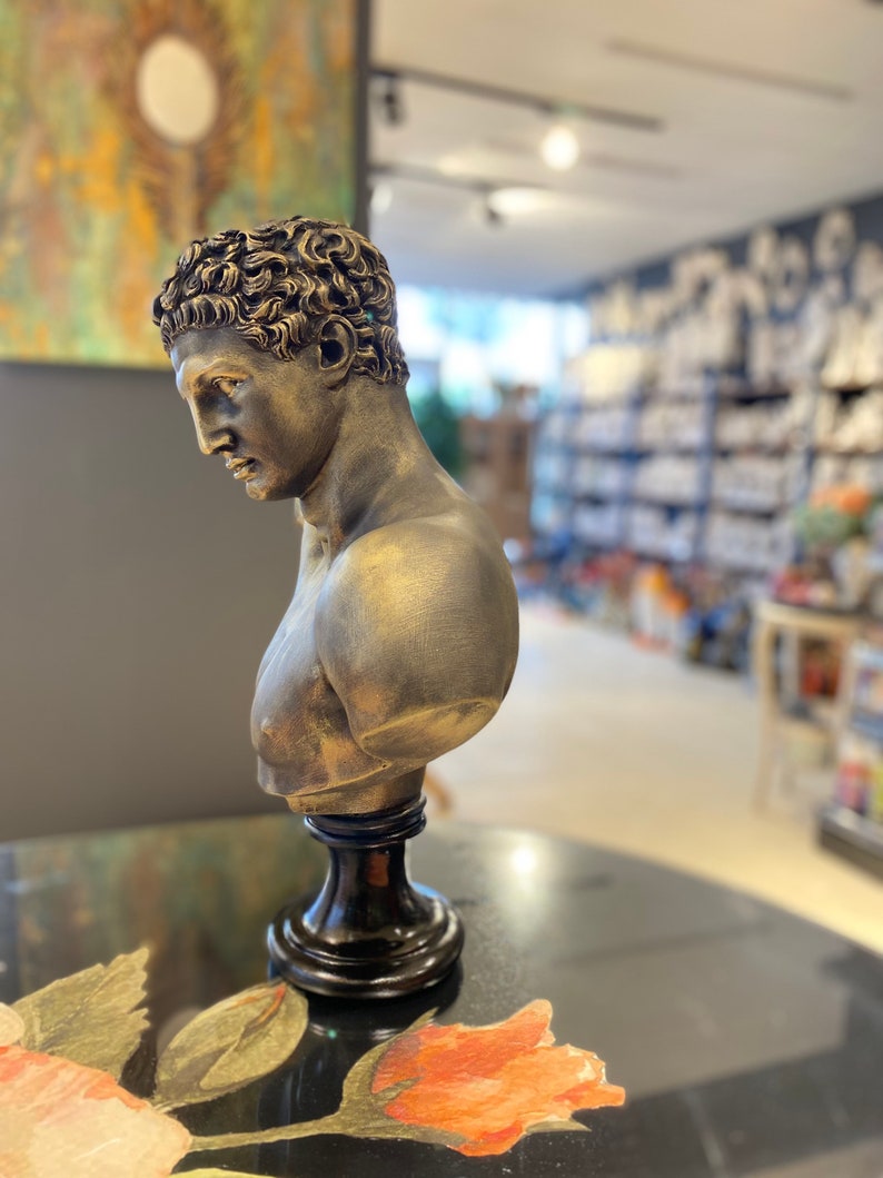 Hermes Statues Sculpture 22.5 Greek Roman Bust Large - Etsy