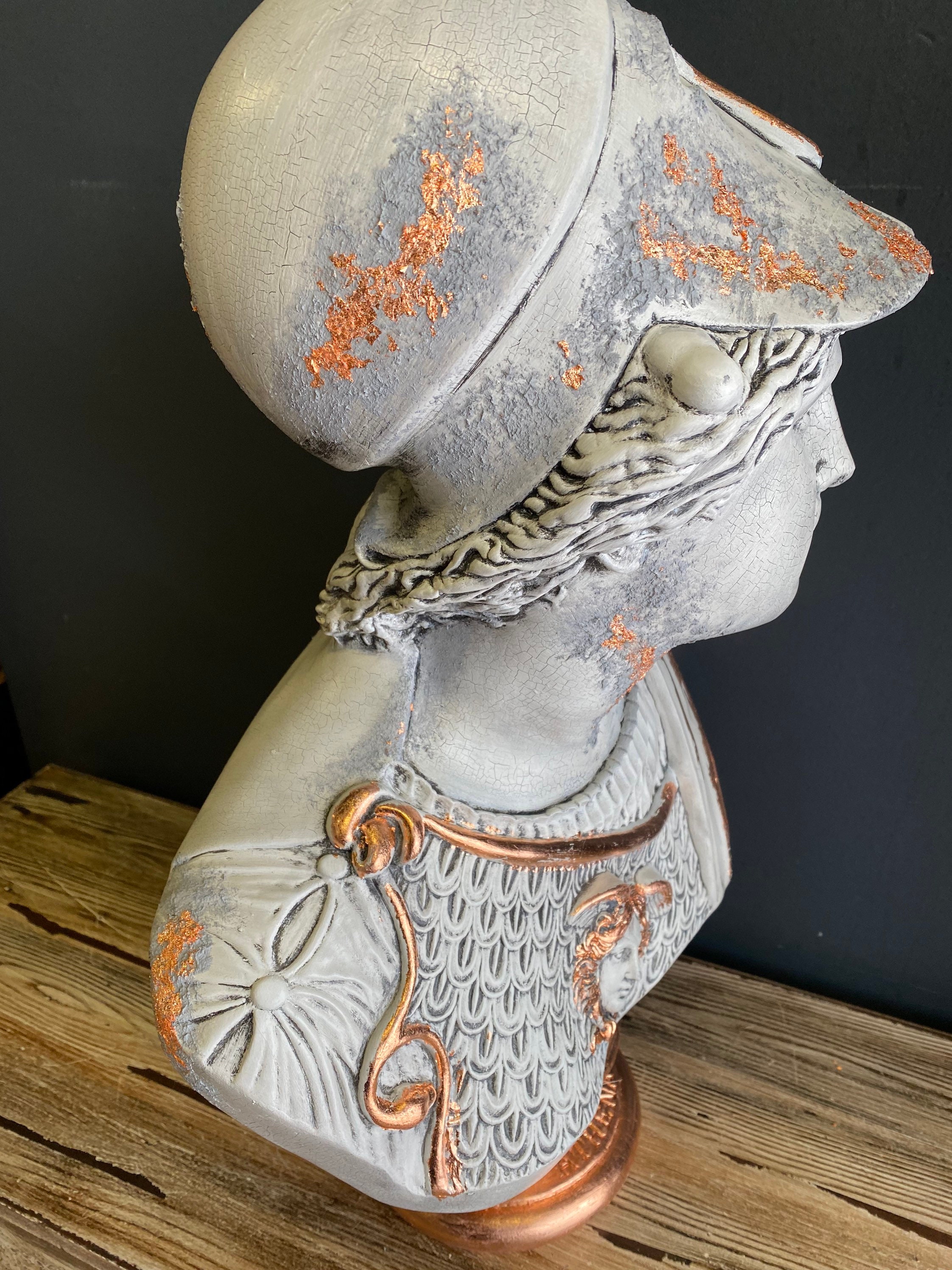 Copper Color Athena Statues Sculpture 24.8", Greek , Roman Bust, Large ...