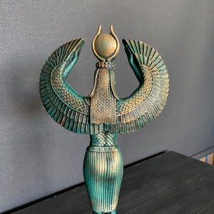 EGYPTIAN GODDESS ISIS Sculpture 13.4, Isis Statue, Altar Decor ...