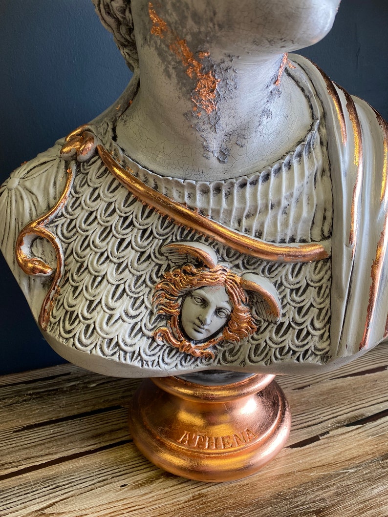 Copper Color Athena Statues Sculpture 24.8", Greek , Roman Bust, Large ...