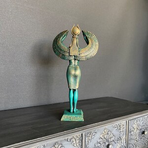 EGYPTIAN GODDESS ISIS Sculpture 13.4, Isis Statue, Altar Decor ...
