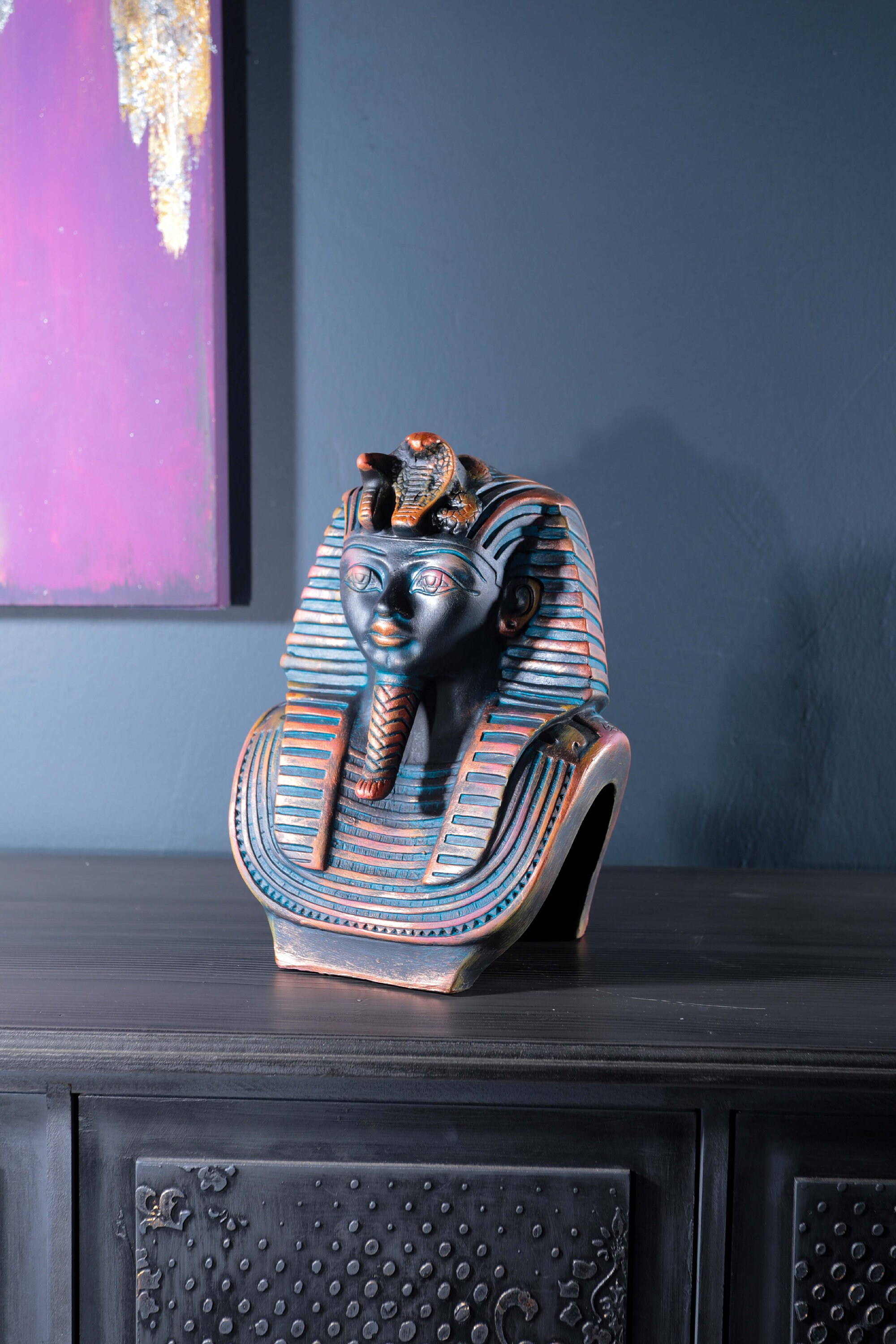 King Tutankhamun Statue Sculpture 9.8 Egyptian Pharaoh - Etsy