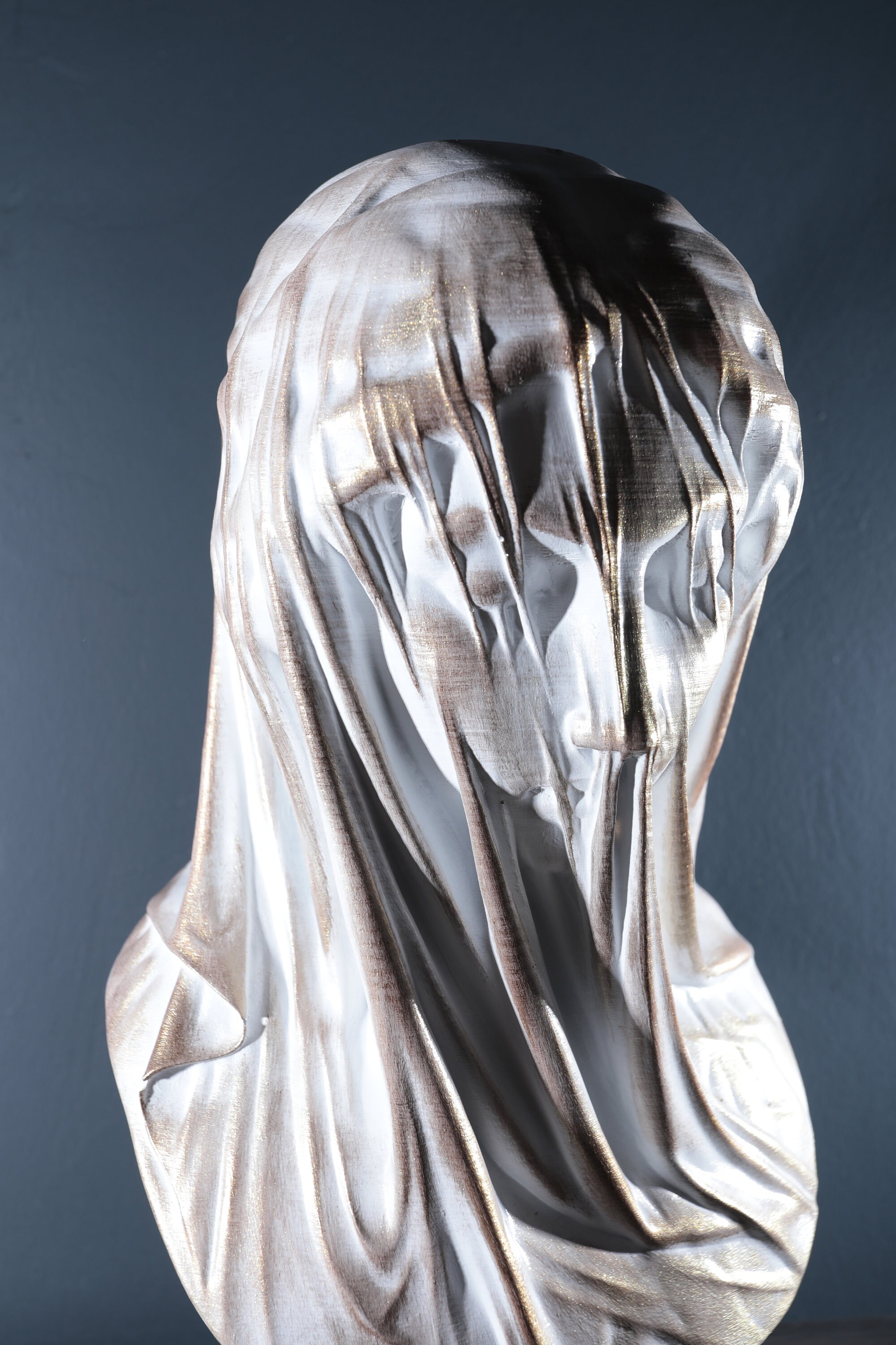 BLESSED VIRGIN MARY Bust 18.9", Saint Mary Statue Sculpture, Veiled ...
