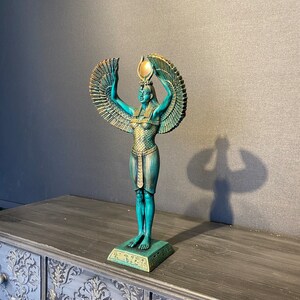 EGYPTIAN GODDESS ISIS Sculpture 13.4, Isis Statue, Altar Decor ...