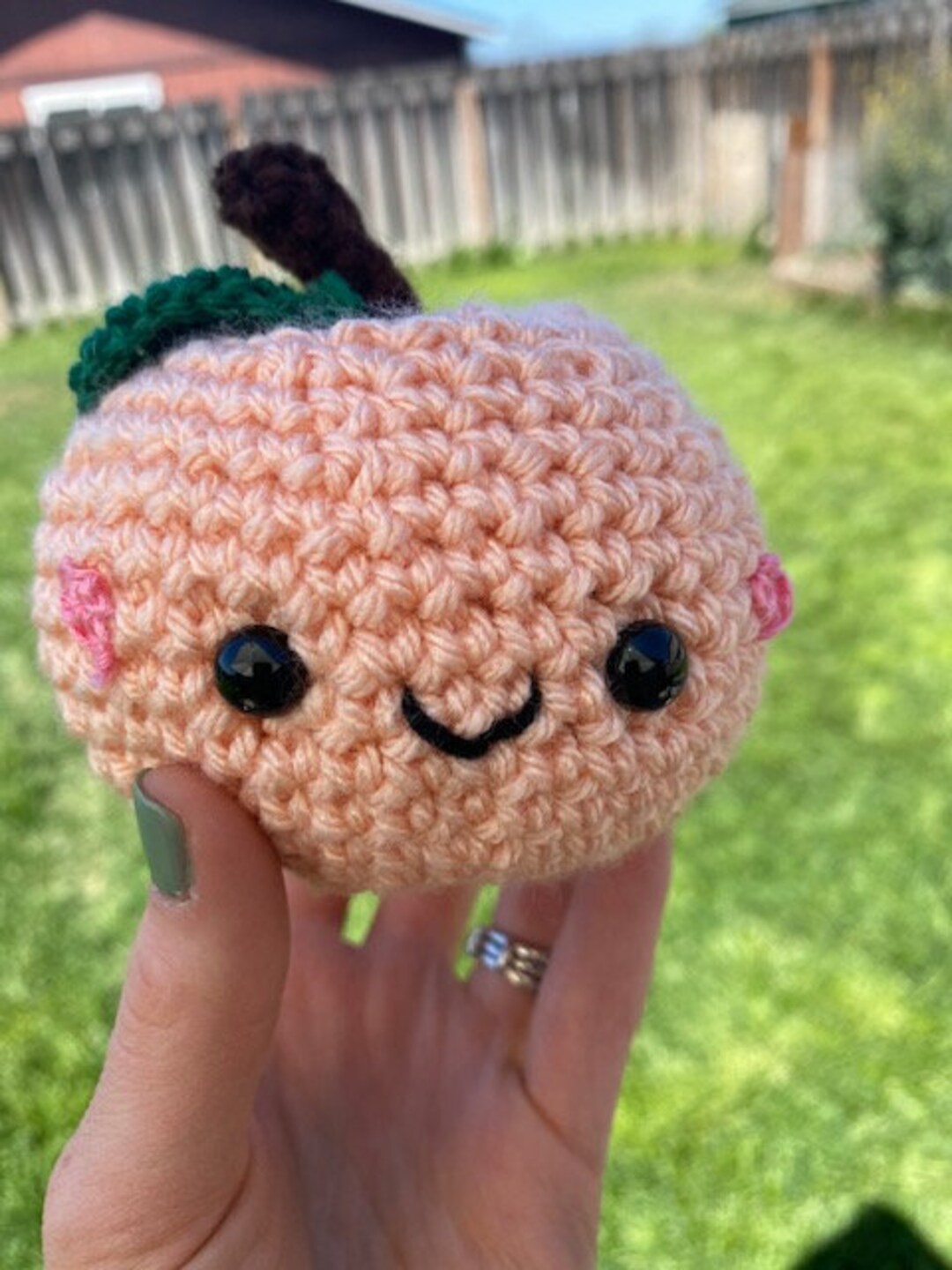 Handmade Crochet Amigurumi PEACH! - Etsy