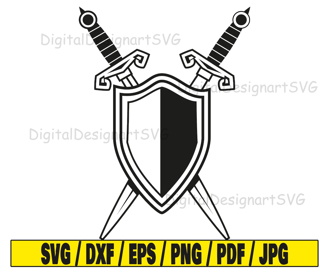 Sword and Shield Svg, Sword Svg, Medieval Svg, Shield Svg, Battle Svg ...