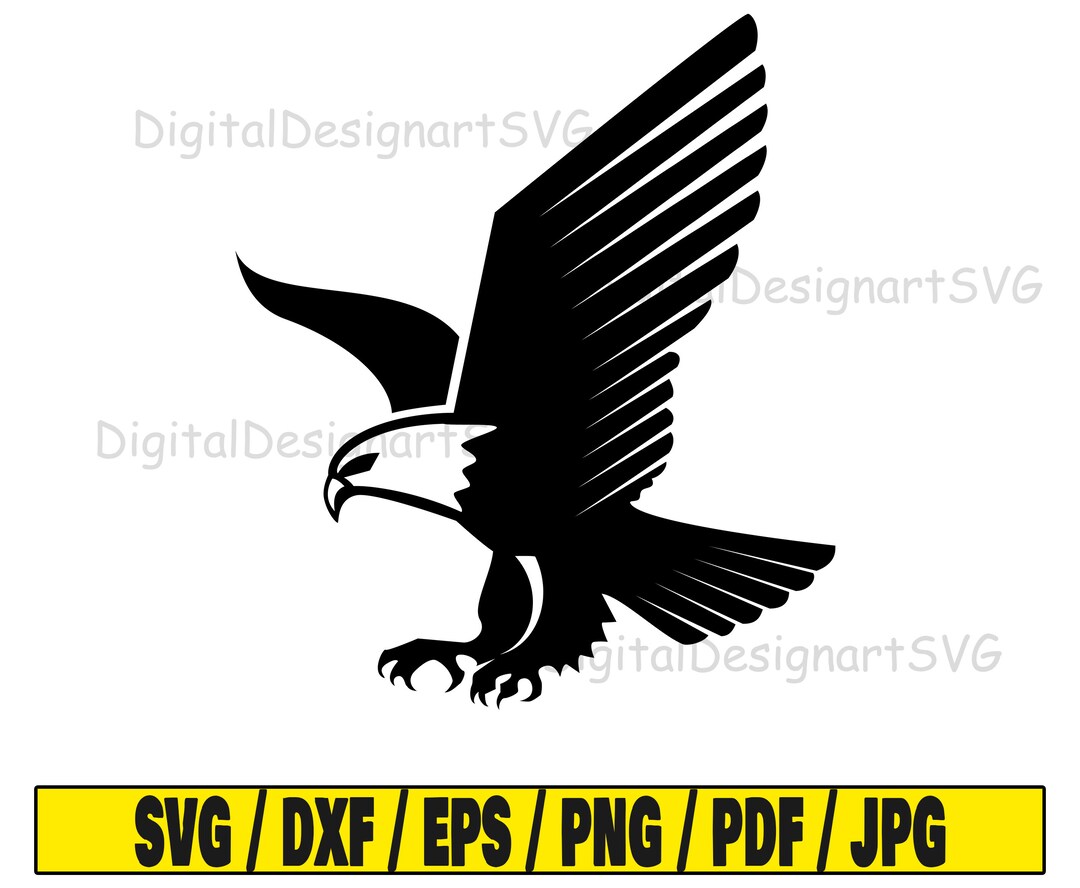 Flying Eagle Svg, Eagle Svg, Hawk Svg, Cut File, Silhouette Svg ...
