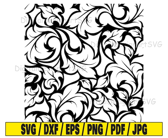 Seamless Pattern Svg Damask Svg Tooled Leather Tooled - Etsy