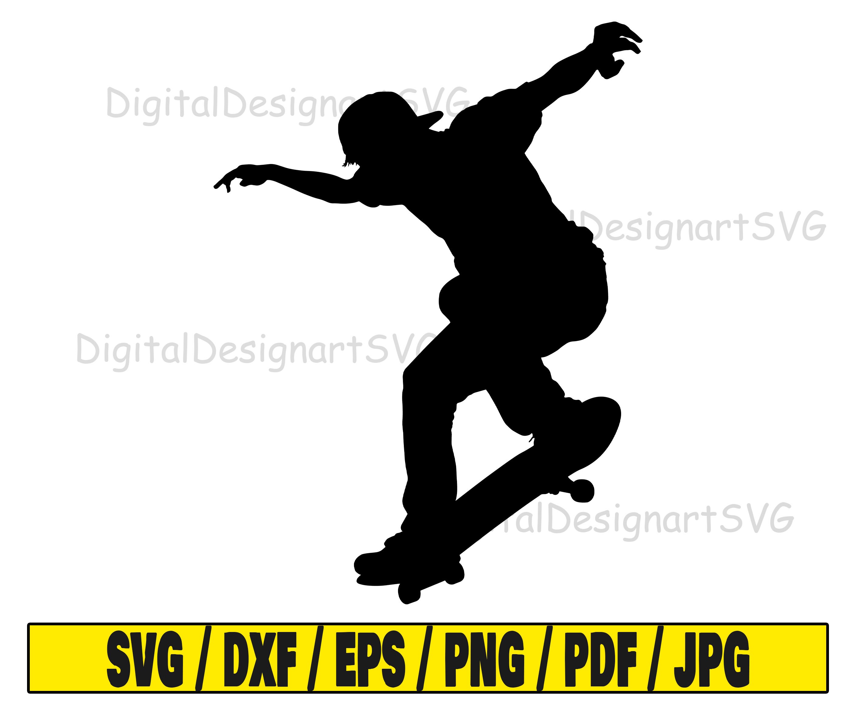 Skater svg, skater boy svg, skater man svg, skating svg, hip hop svg ...