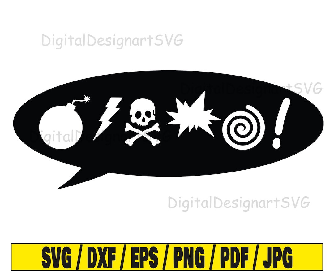 Curse Symbols Svg, Talking Bubble Svg, Curse Svg, Symbols Svg ...