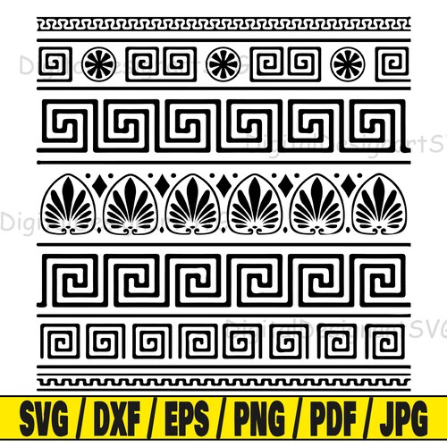 Greek pattern svg svg cut file for cricut cut file for silhouette key ...