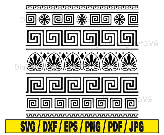 Seamless Pattern Svg Damask Svg Cut File Greek Clipart Svg | Etsy UK