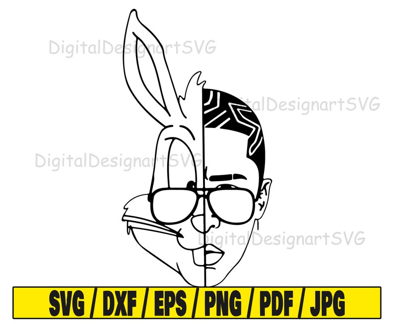 Bad Bunny Svg 3 Bunny Svg Cut File Bad Bunny Clipart Svg - Etsy