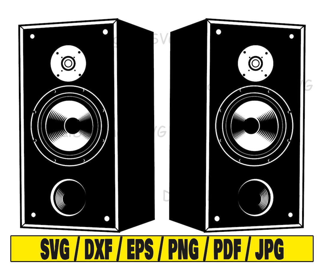 Loudspeakers Svg, Speaker Svg, Music Svg, Speakers Svg, Audio Svg - Etsy