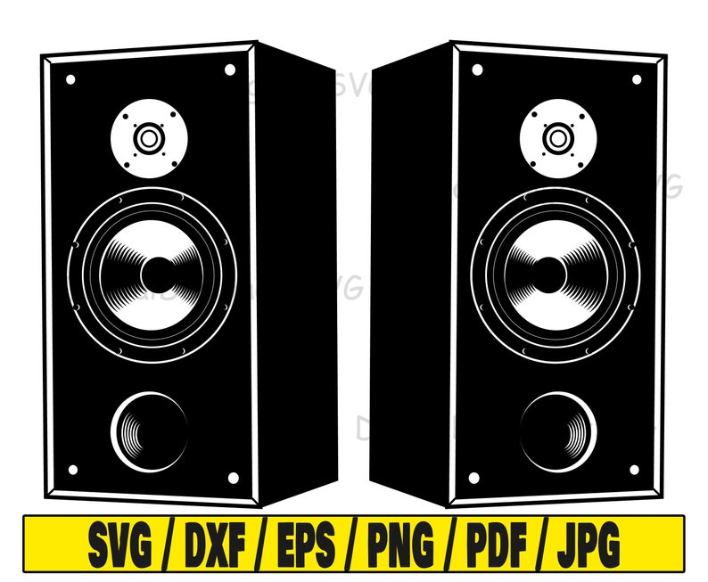 Loudspeakers Svg, Speaker Svg, Music Svg, Speakers Svg, Audio Svg - Etsy