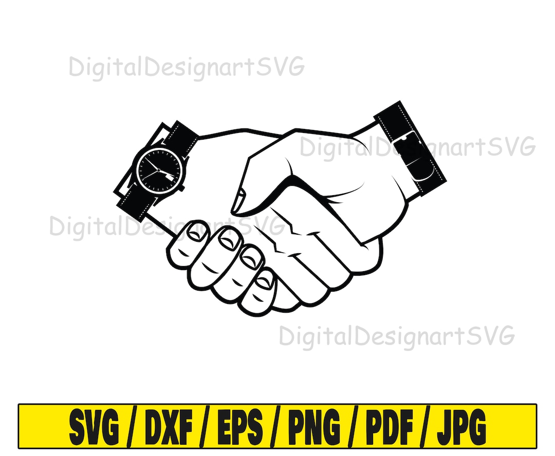 Handshake Svg, Hands Svg, Greeting Svg, Silhouette Svg, Watch Svg - Etsy