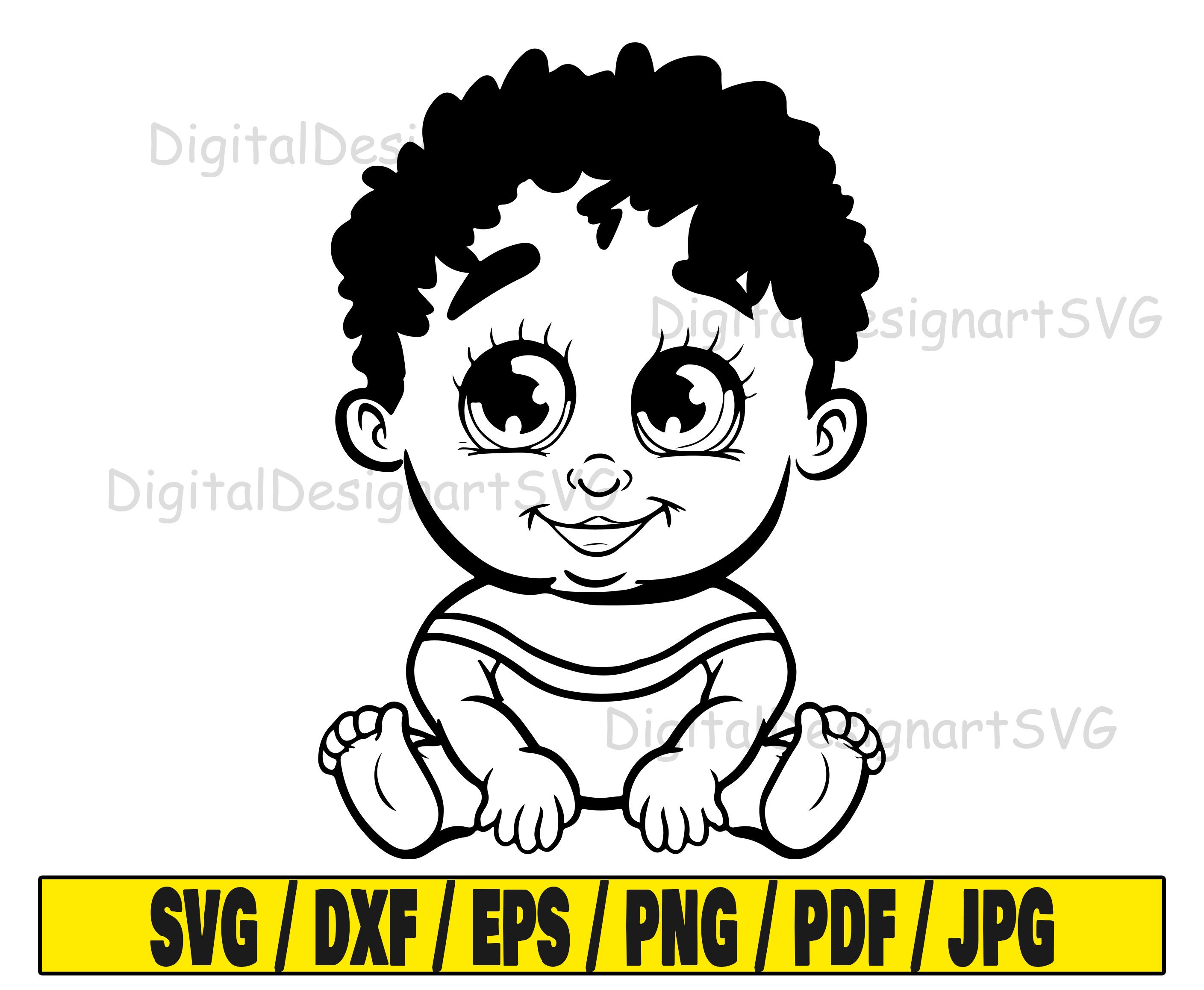 Cute Baby Svg Baby Svg Toddler Svg Baby With Big Eyes Svg - Etsy