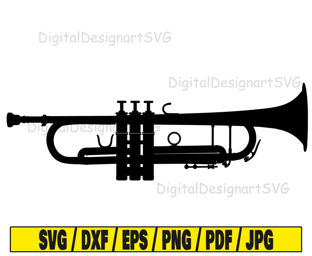 Trumpet Svg, Music Svg Cut File, Musician Clipart, Svg Cut File for ...