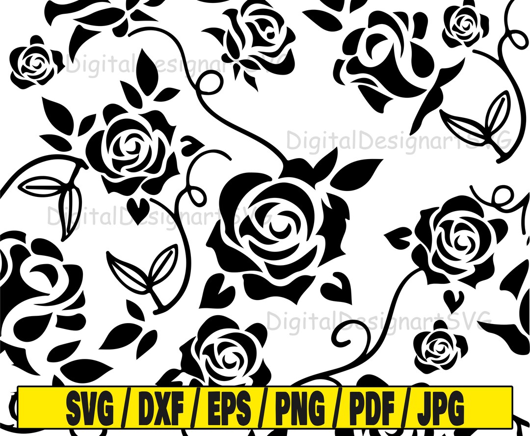 Rose Pattern Svg Seamless Pattern Floral Pattern Damask Tooled Leather ...
