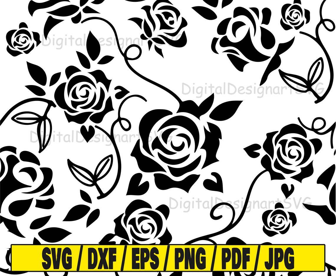 Rose Pattern Svg Seamless Pattern Floral Pattern Damask Tooled Leather ...