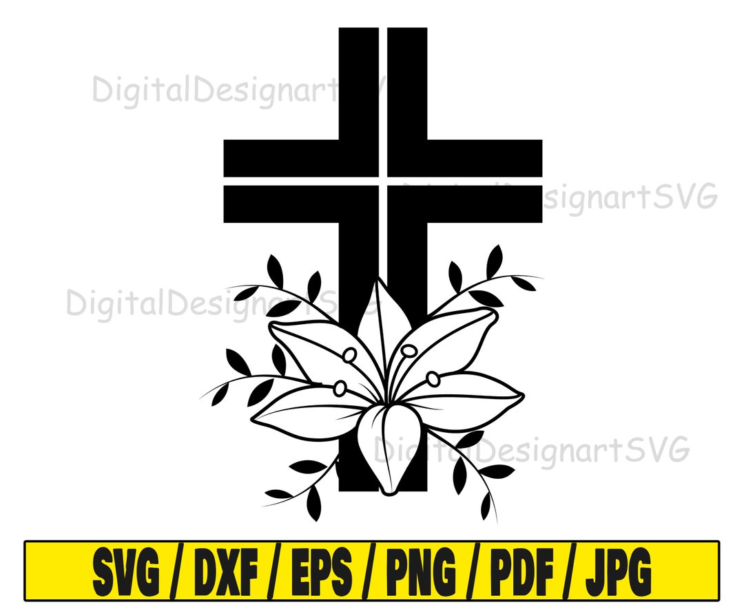 Cross Flower Svg, Cross Svg, Christianity Svg, Flower Svg, Floral Cross ...