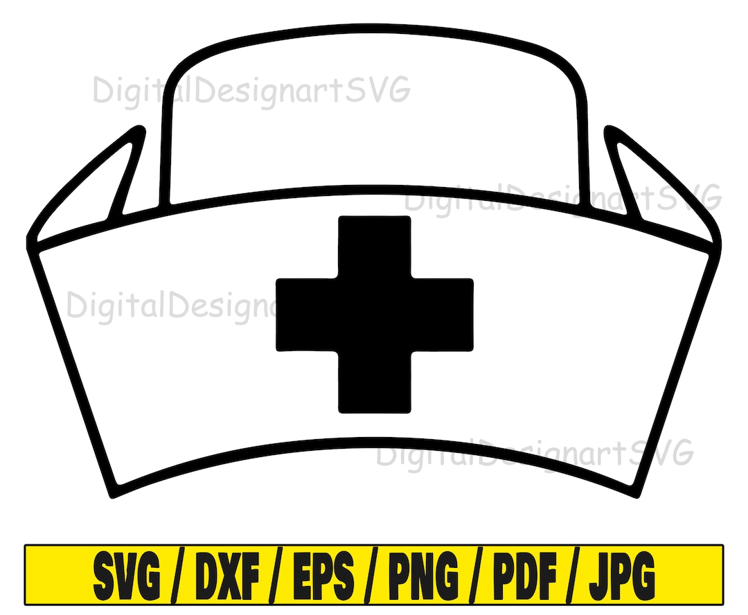 Nurse Cap Svg, Nurse Hat Svg, Nurse Svg, Nursing Svg, Cross Svg ...
