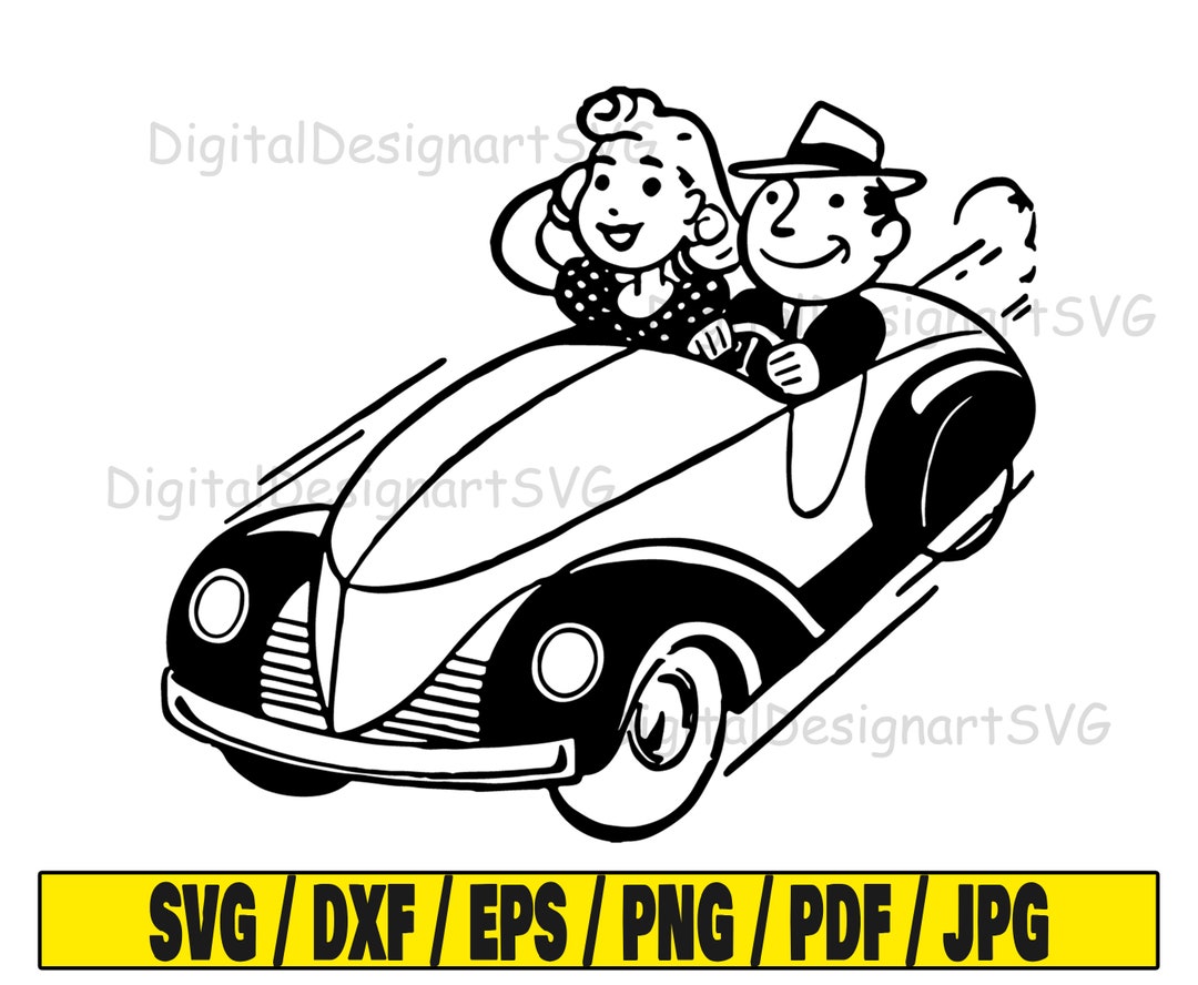 Sunday Drive Svg, Car Svg Cut File, Lovers Clipart, Svg Cut File for ...
