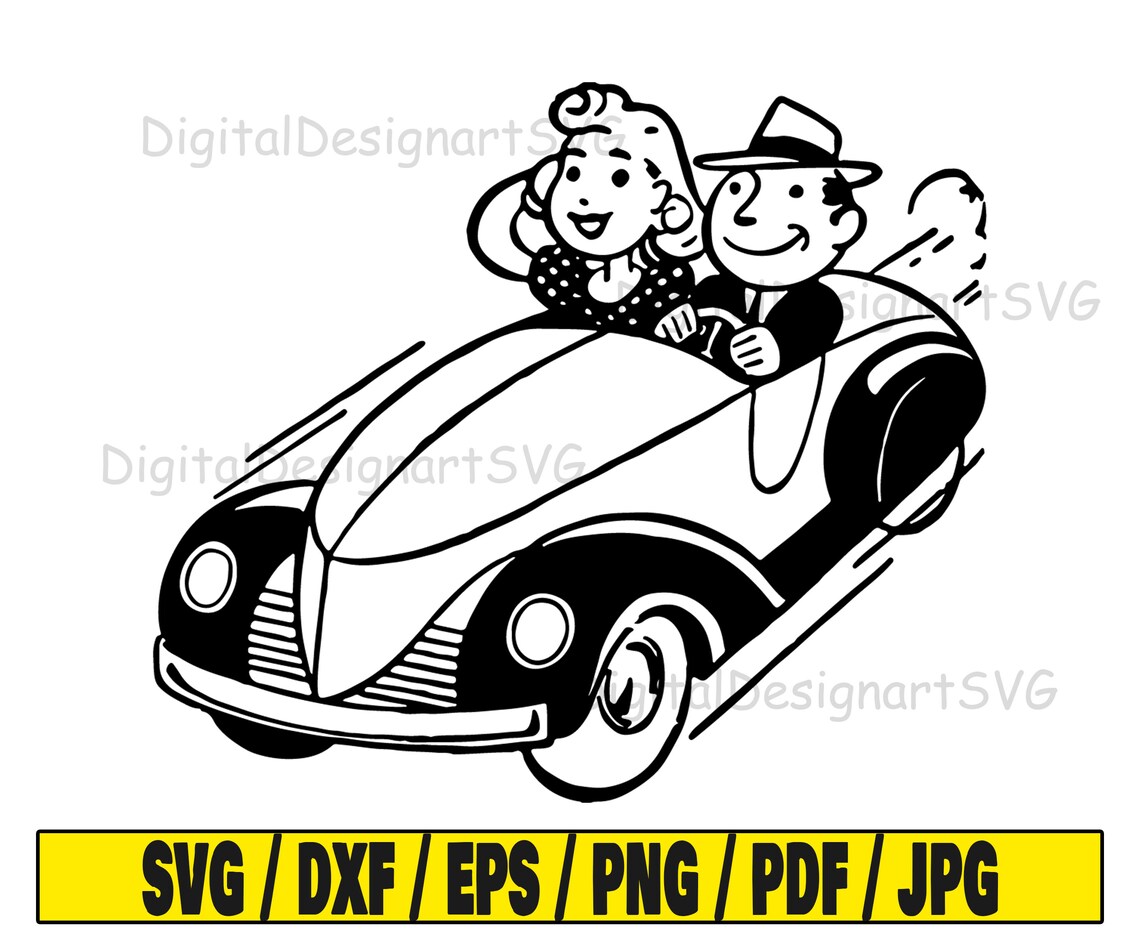 Sunday Drive Svg, Car Svg Cut File, Lovers Clipart, Svg Cut File for ...