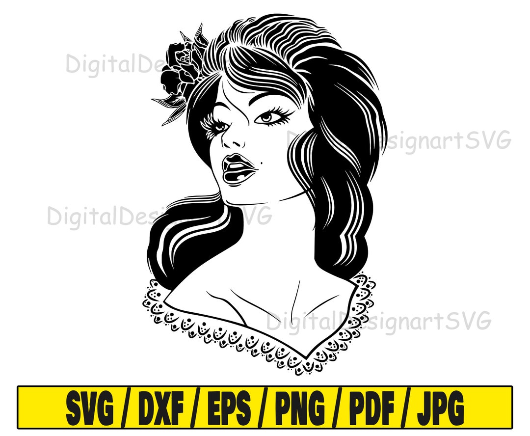 Woman Svg, Retro Woman Svg, Woman Silhouette Svg, Women Svg - Etsy