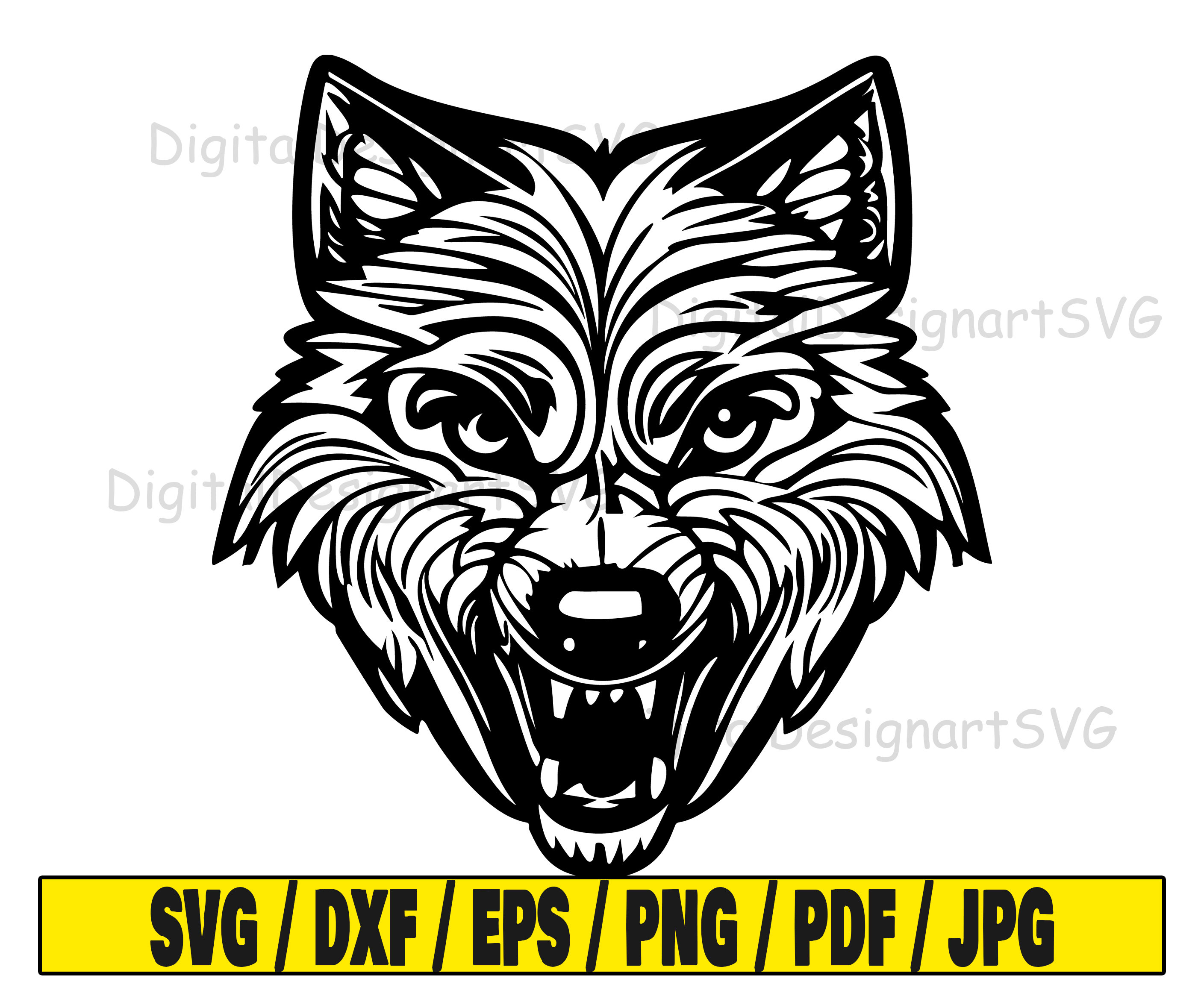 Wolf Head Svg Stray Wolf Svg Wild Wolf Svg Angry Wolf Svg - Etsy