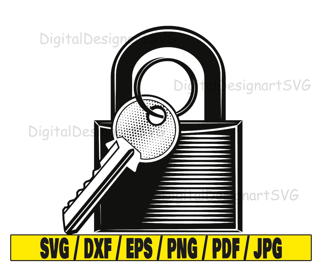 Vorhängeschloss Plotterdatei, Schloss svg, Vorhängeschloss Dxf ...