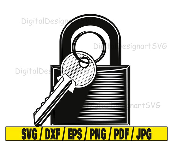 Padlock Svg Lock Svg Cut File Key Clipart Svg Cut File for - Etsy