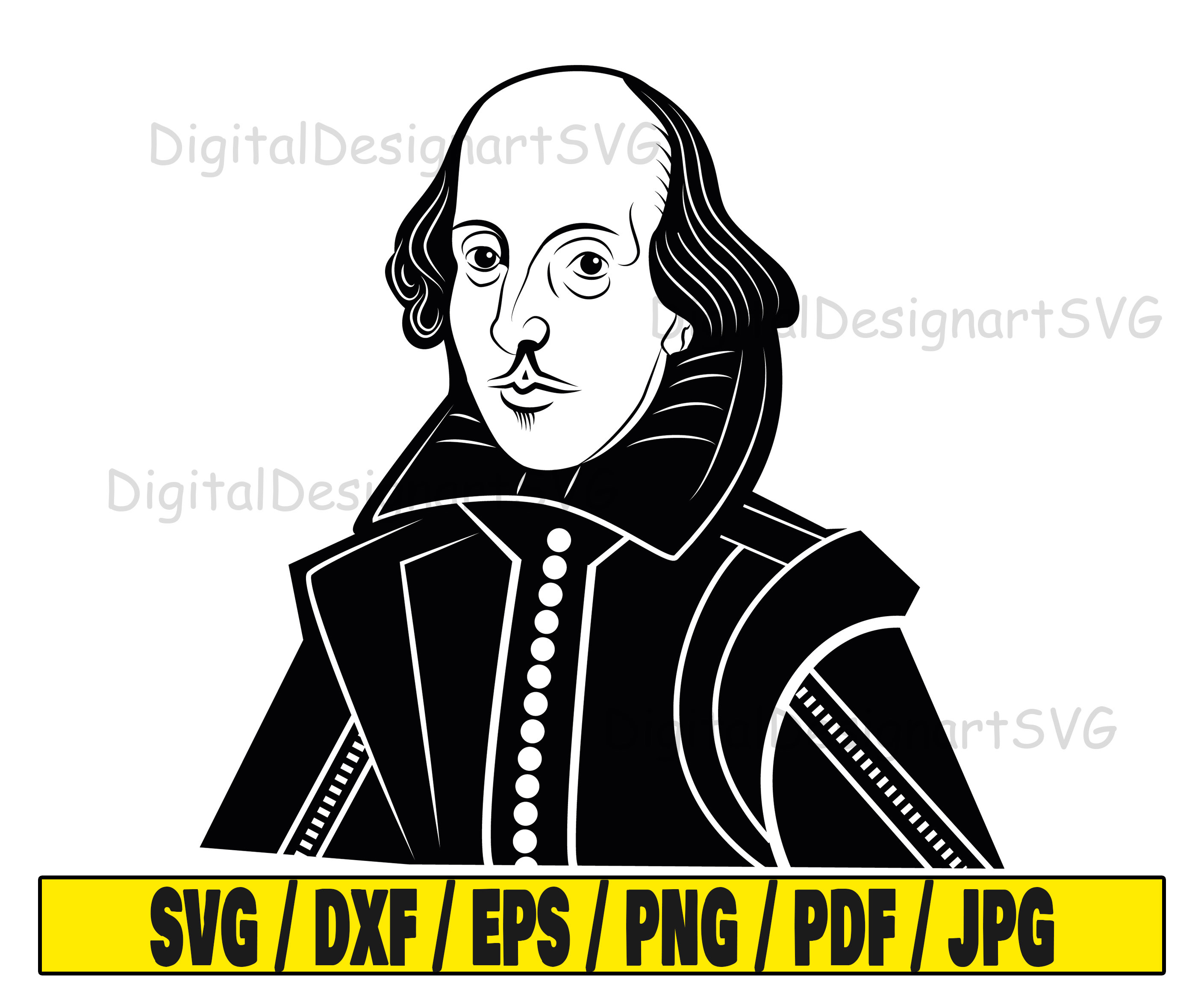 William Shakespeare Svg, Shakespeare Svg, William Svg, English Svg ...