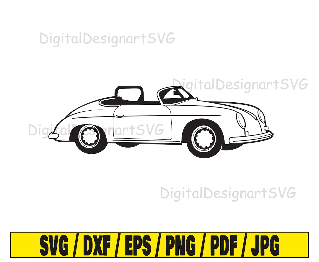 Vintage Car Svg, Retro Car Svg, Automobile Svg, Car Svg, Car Outline ...