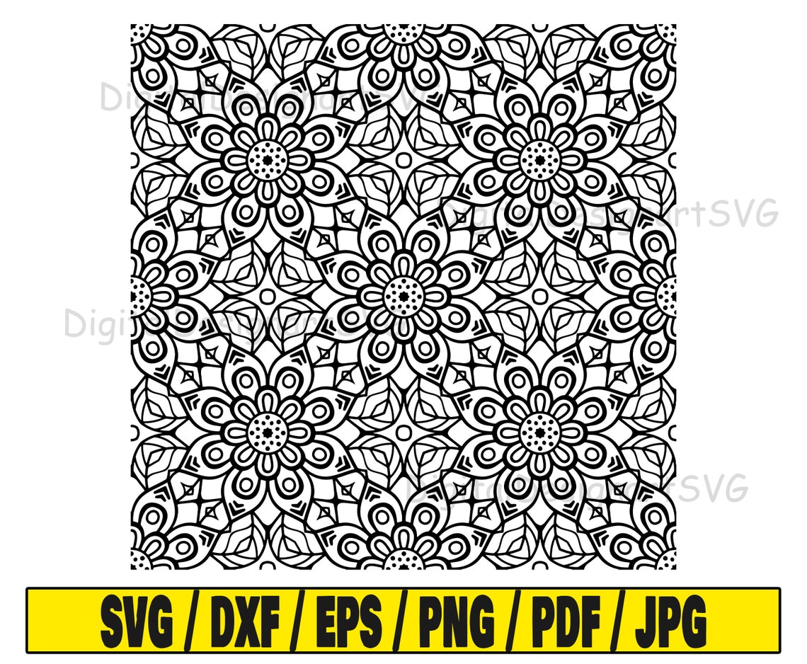 Tooled Leather Svg Floral Svg Cut File Pattern Clipart Svg - Etsy