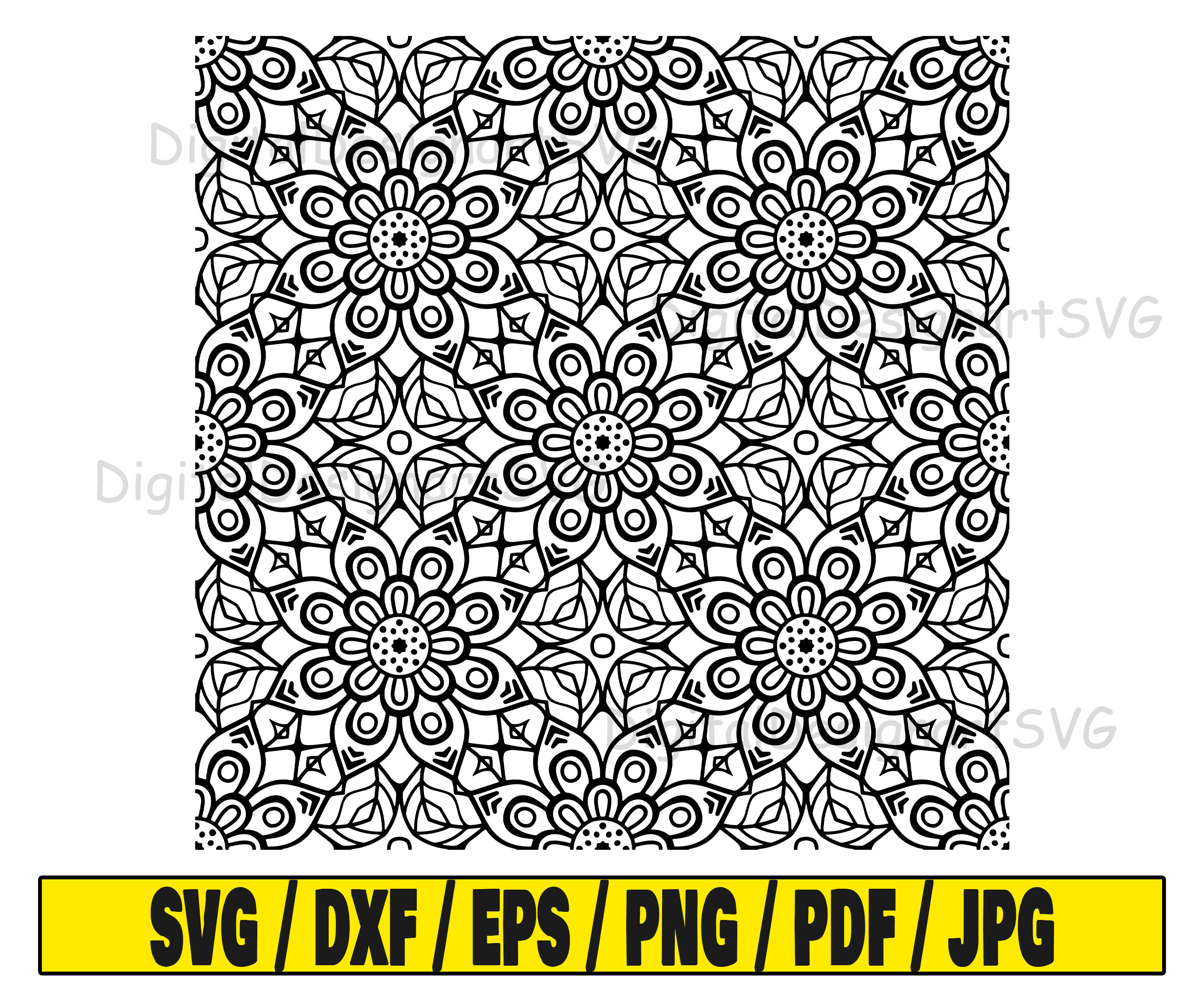 Tooled Leather Svg, Floral Svg Cut File, Pattern Clipart, Svg Cut File ...