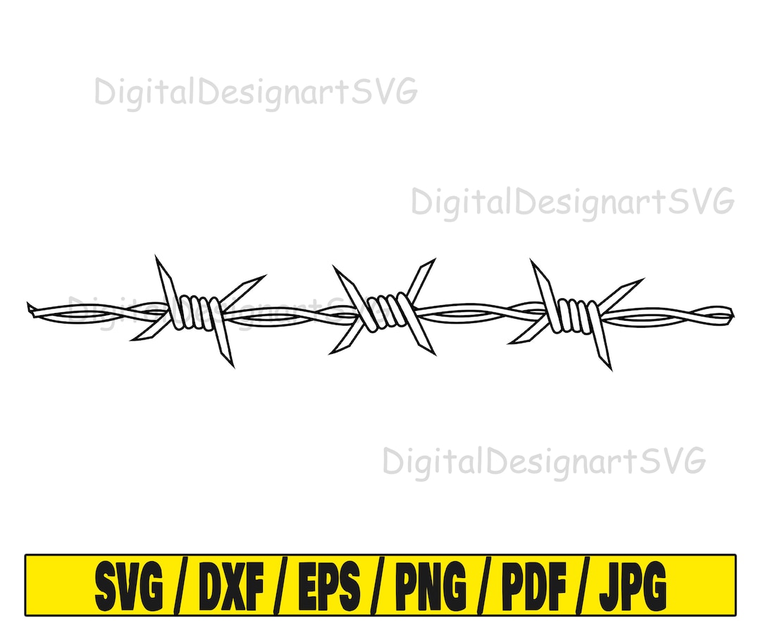 Barb Wire Svg #2, Barb Wire Outline Svg, Wire Svg, File for Cricut Svg ...