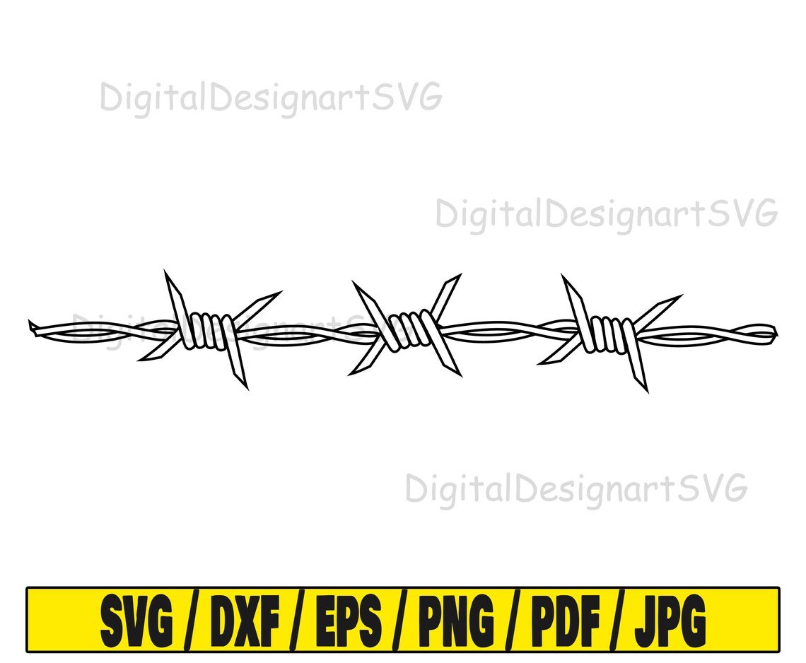 Barb Wire Svg #2, Barb Wire Outline Svg, Wire Svg, File for Cricut Svg ...