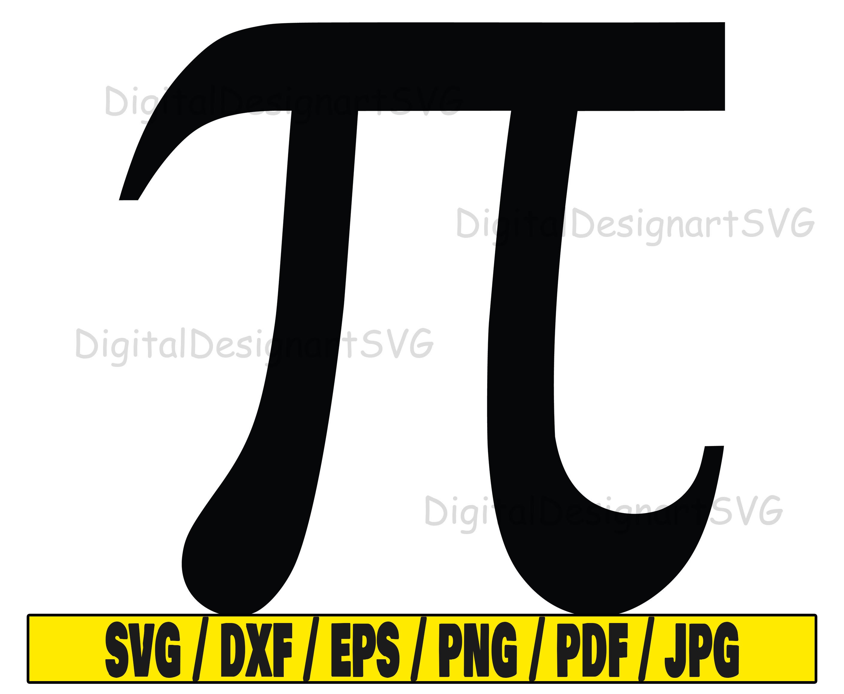 Pi Number Svg, Pi Svg, Math Svg, Pi Silhouette Svg - Etsy