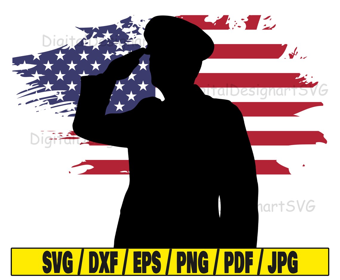 Us Soldier Salute Svg, Soldier Salute Svg, Salute Svg, Soldier Svg ...