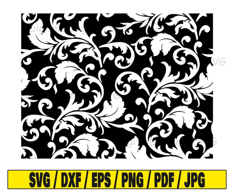Floral Pattern Svg Seamless Pattern Svg Damask Tooled Leather | Etsy