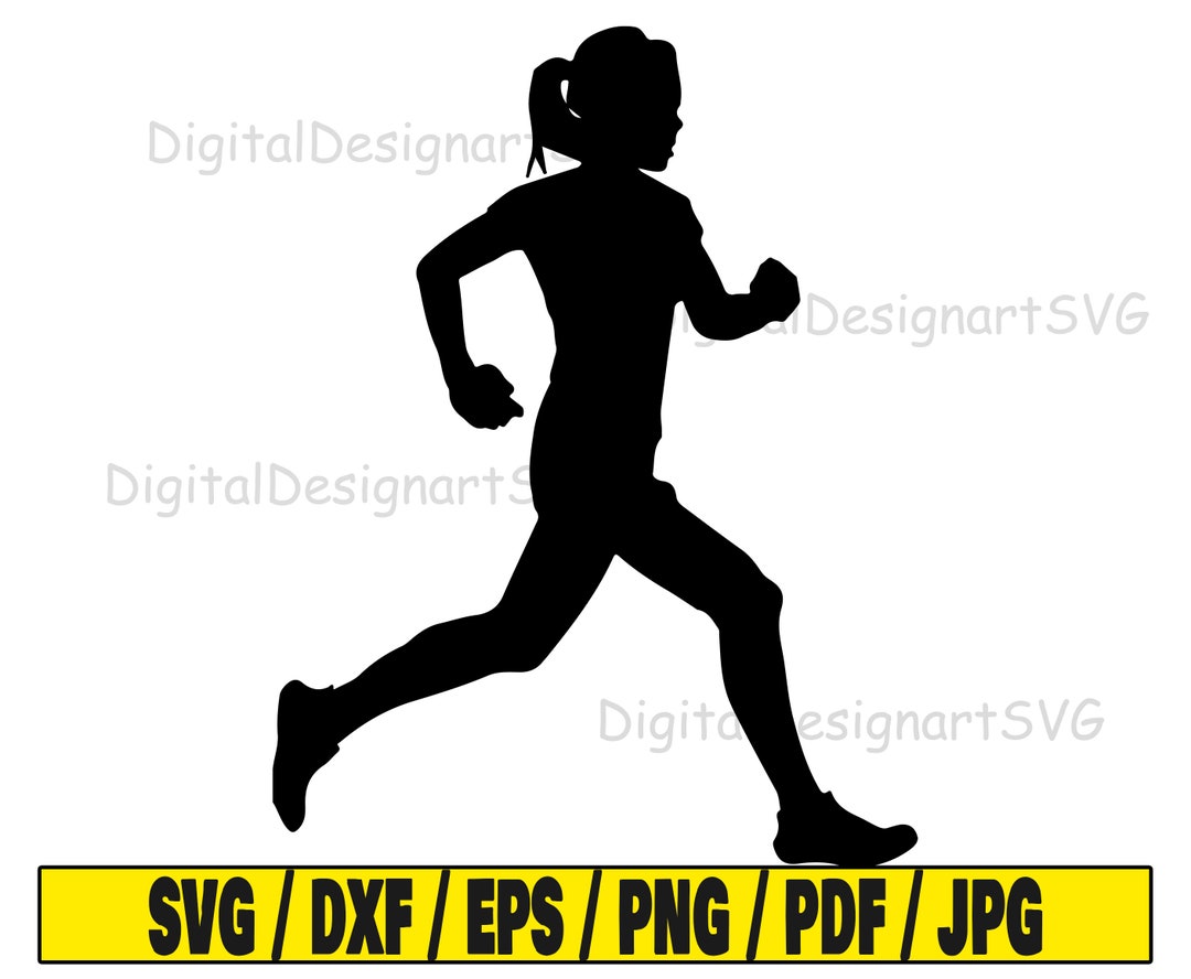 Jogger Svg, Jogging Svg, Jogger Girl Svg, Running Svg, Girl Silhouette ...