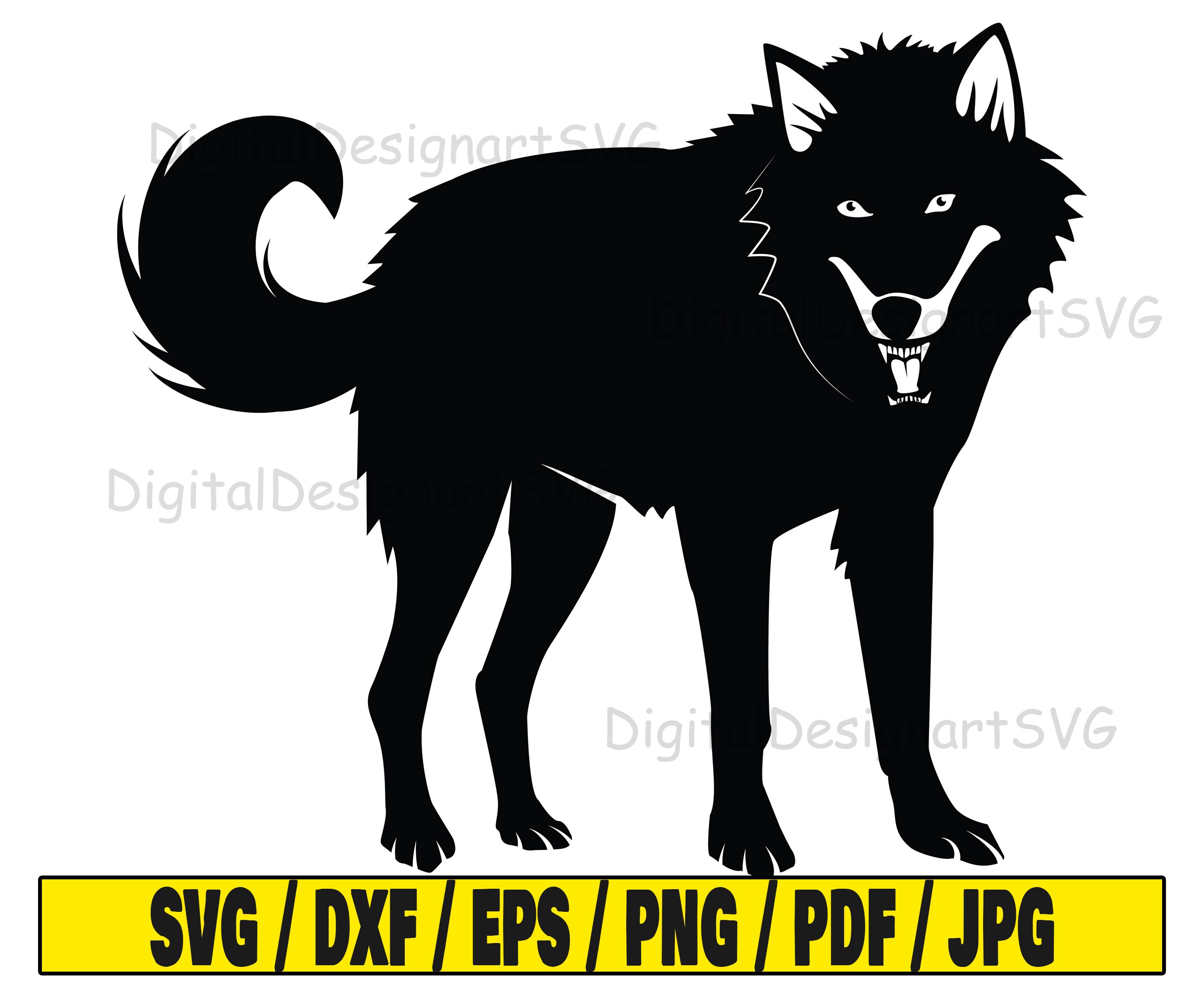 Lobo svg, lobo rabioso svg, animal svg, animal salvaje svg, lobo ...